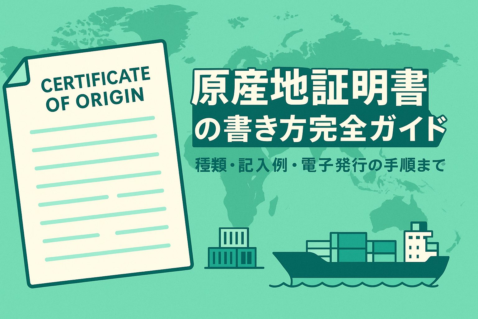 原産地証明書の書き方完全ガイド｜種類・記入例・電子発行の手順まで解説 | YUSHUTSU