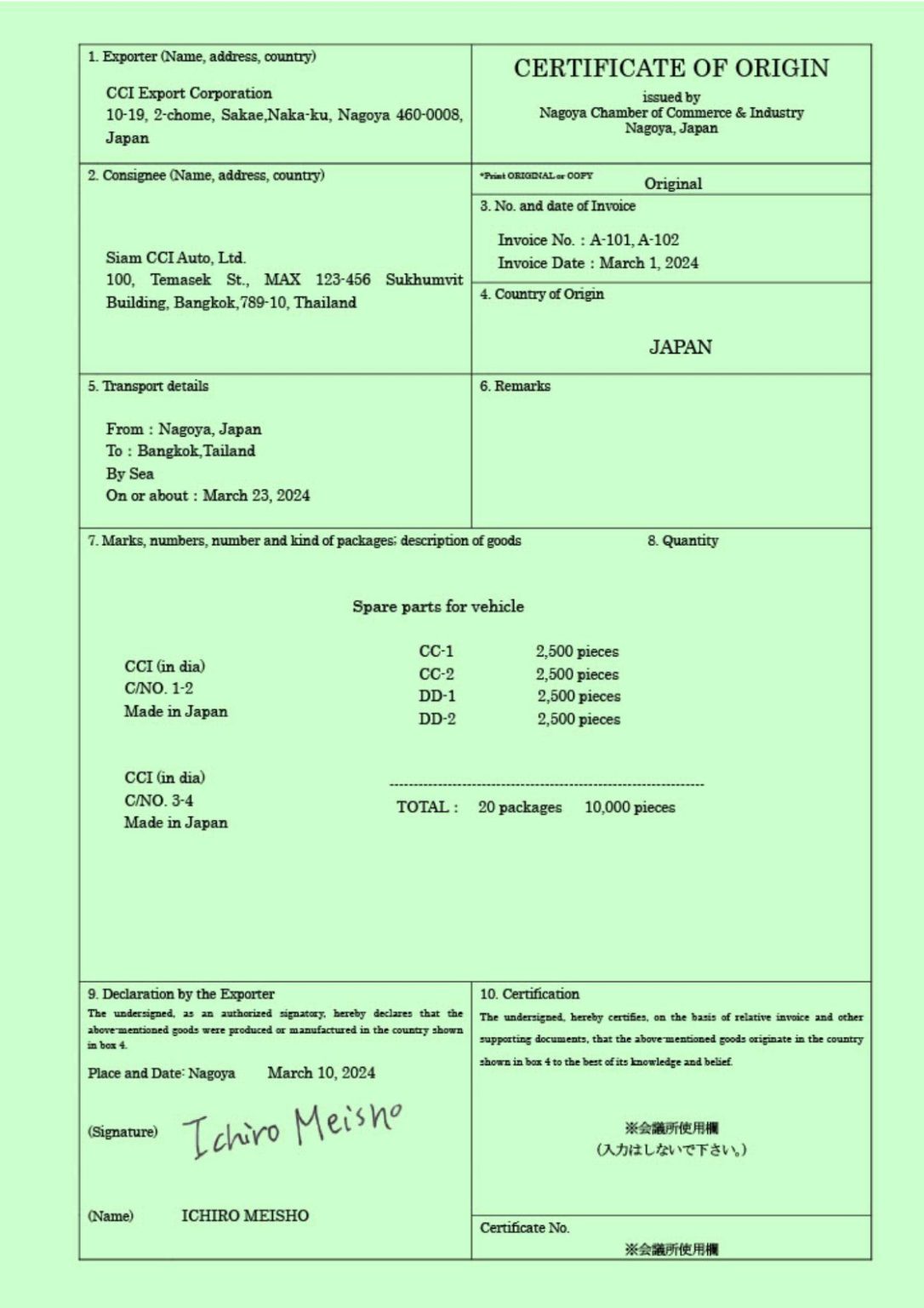 原産地証明書の書き方完全ガイド｜種類・記入例・電子発行の手順まで解説 | YUSHUTSU