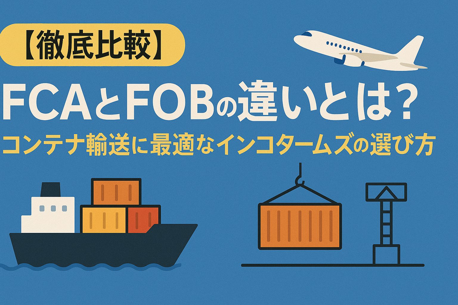 【徹底比較】FCAとFOBの違いとは？コンテナ輸送に最適なインコタームズの選び方 | YUSHUTSU