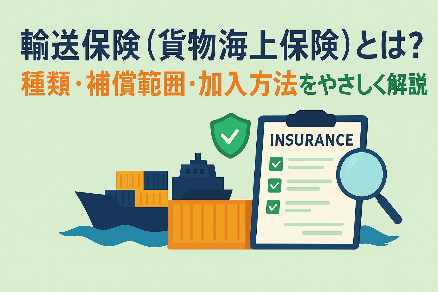 輸送保険（貨物海上保険）とは？種類・補償範囲・加入方法をやさしく解説 | YUSHUTSU